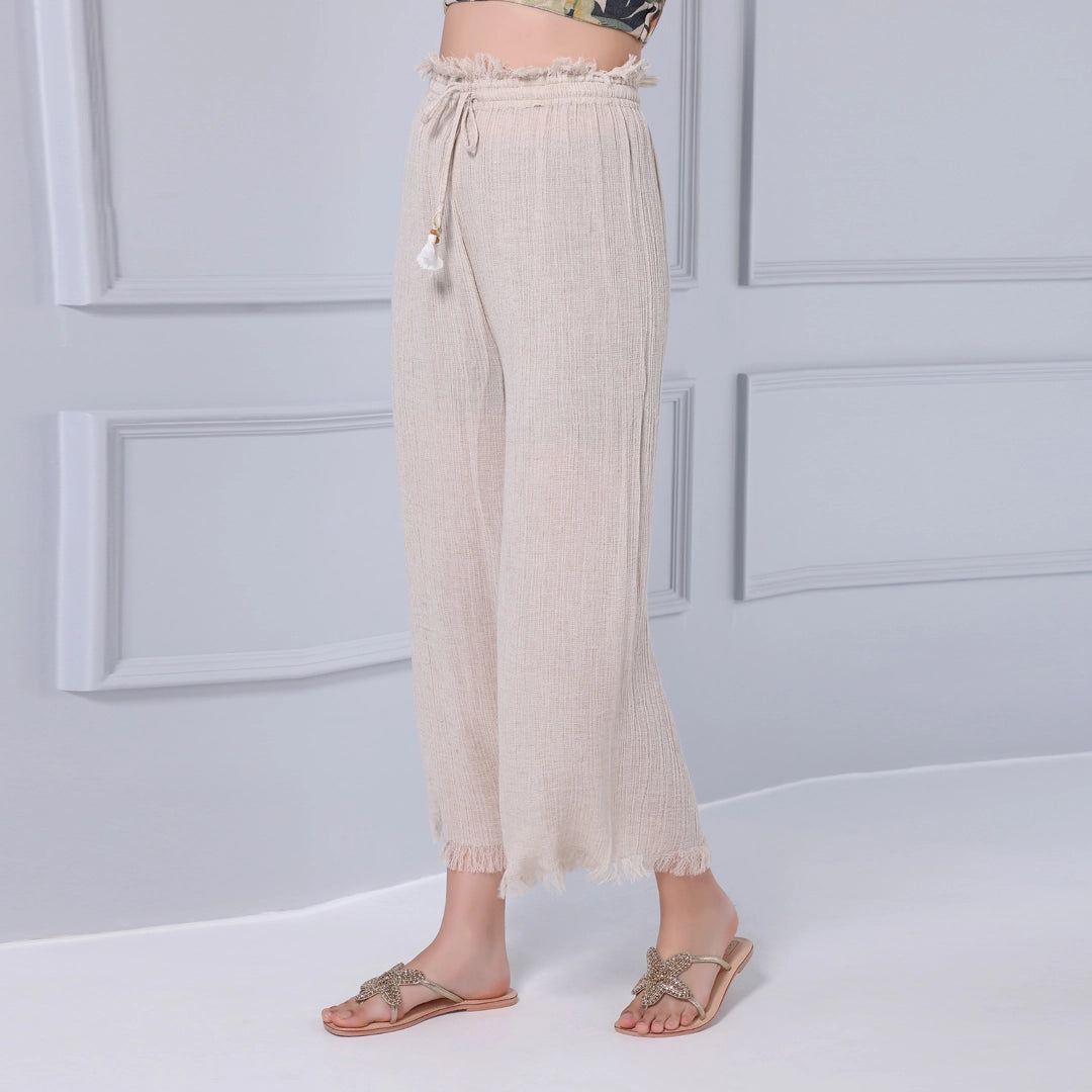 Natural Crush Trouser – Linen and Linens